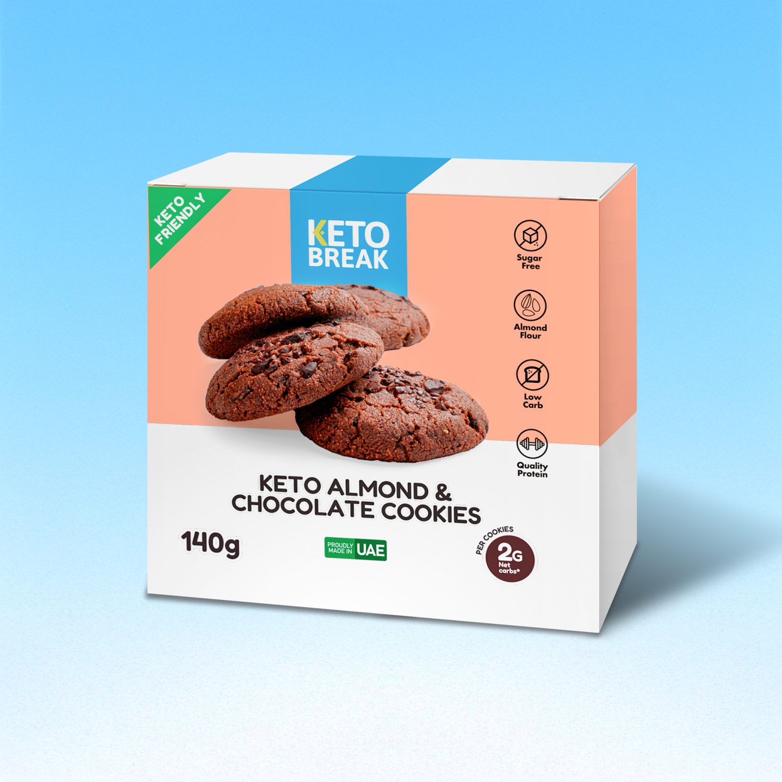 Buy Keto Almond & Chocolate Cookies | Sugar Free & Low Carb